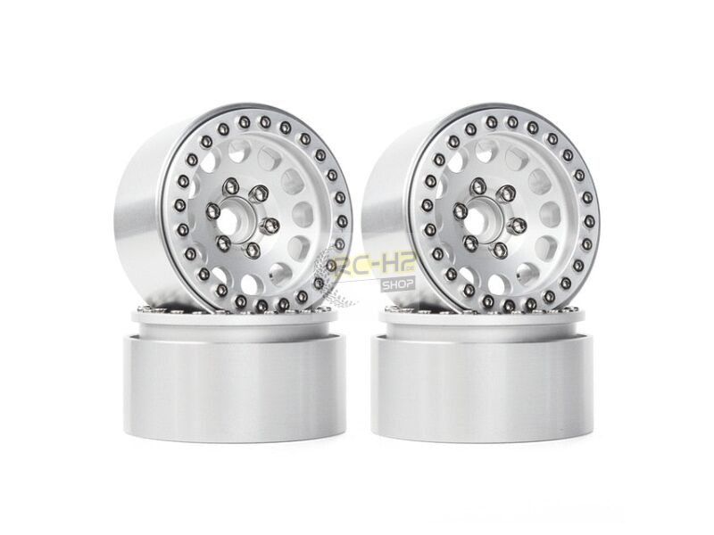 INJORA 4PCS 1.9" Aluminum Alloy Beadlock Wheel Rims for 1/10 RC Crawler, 39,10