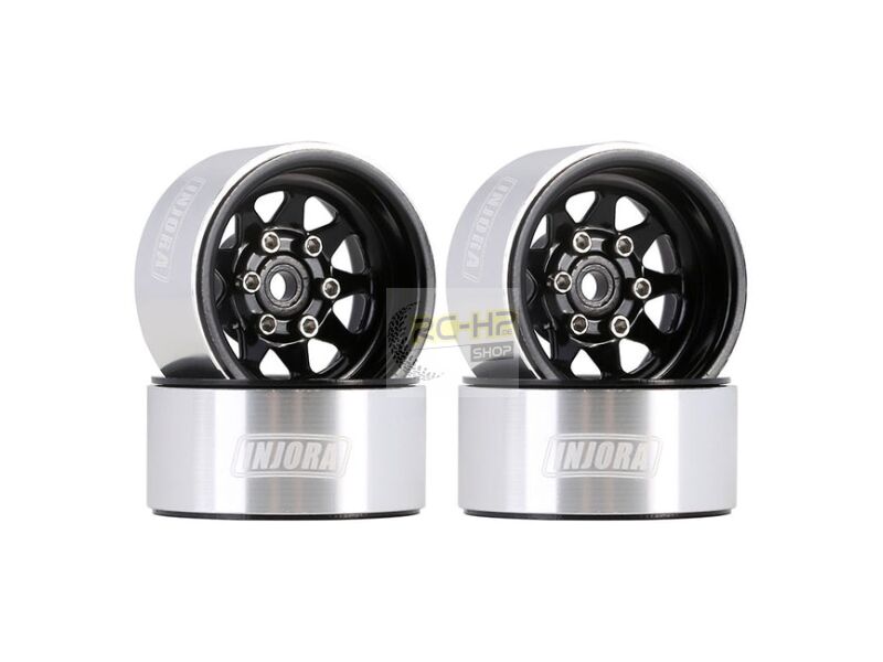 INJORA 1.0" Negative Offset 3.78mm Deep Dish Stamped Steel Wheel Rims f ...