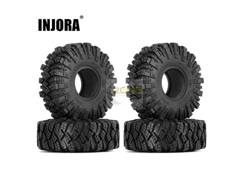 INJORA 1.9" 122*42mm Soft Rubber Mud Terrain Tires for 1/10 RC Crawlers (4) (T1912) - Dlux ...