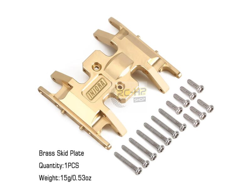 INJORA Brass Skid Plate Gearbox Transmission Mount for Axial SCX24 Gold ...