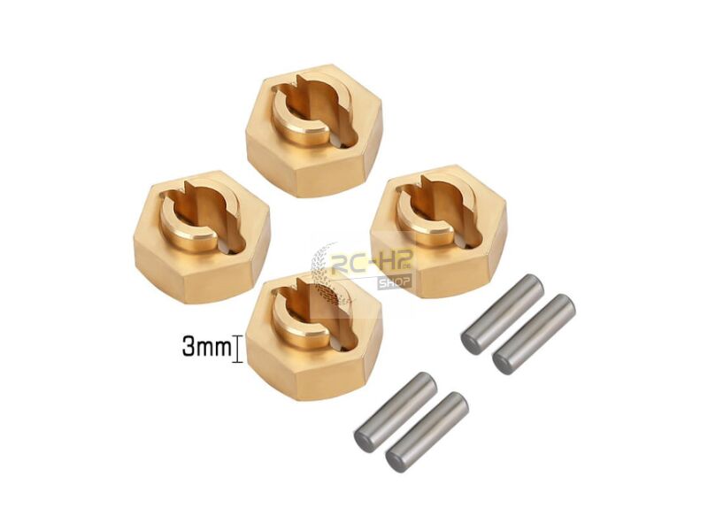 INJORA 7mm Brass Wheel Hex Hub Extenders for Axial SCX24 - Dlux - Injor ...