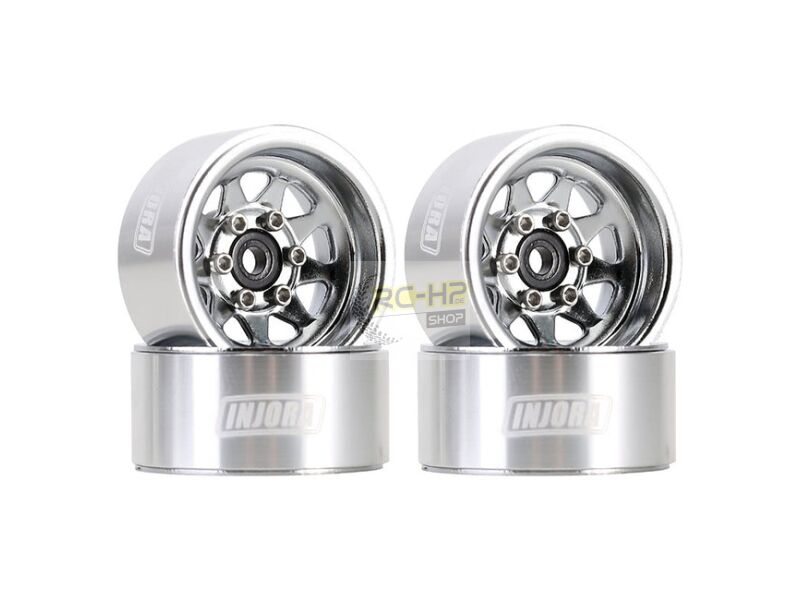 INJORA 1.0" Negative Offset 3.78mm Deep Dish Stamped Steel Wheel Rims ...