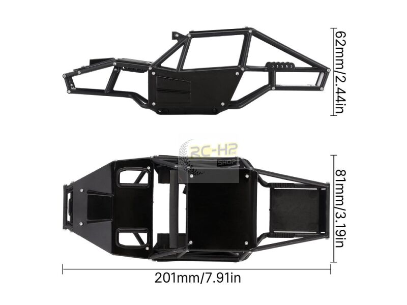 INJORA Rock Tarantula Nylon Buggy Body Chassis Kit For 1/18 TRX4M Black ...