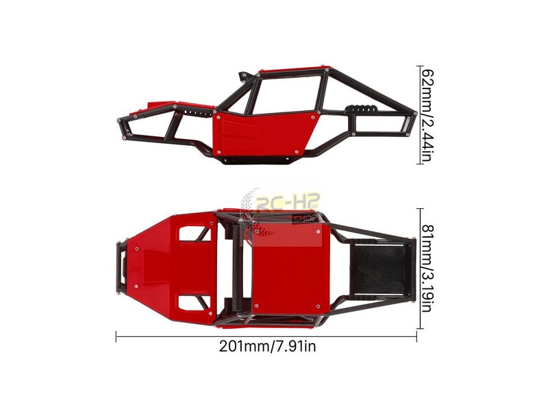 INJORA Rock Tarantula Nylon Buggy Body Chassis Kit For 1/18 TRX4M Red ...