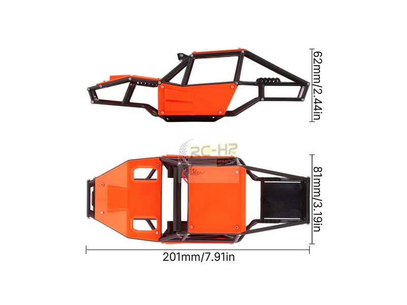 INJORA Rock Tarantula Nylon Buggy Body Chassis Kit For 1/18 TRX4M Orang ...