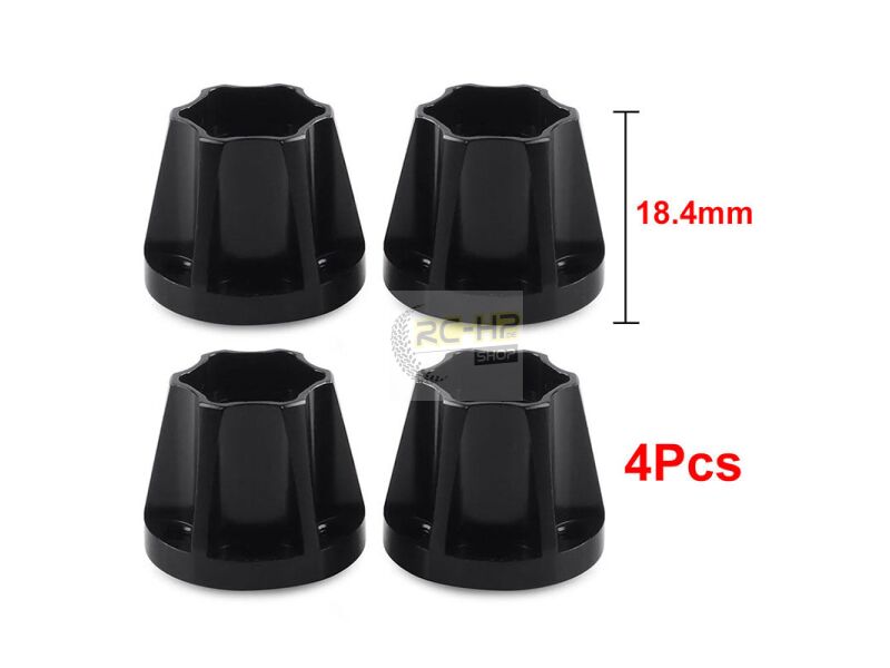 INJORA 12mm Black Aluminum Wheel Hex Hubs For 1.9" 2.2" Rims 18mm - Dlu ...